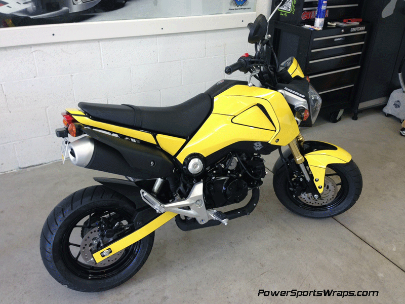Honda Grom Solid Yellow Graphics Kit | Powersportswraps.com