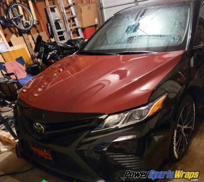 Carbon Fiber Deep Red Black | Powersportswraps.com