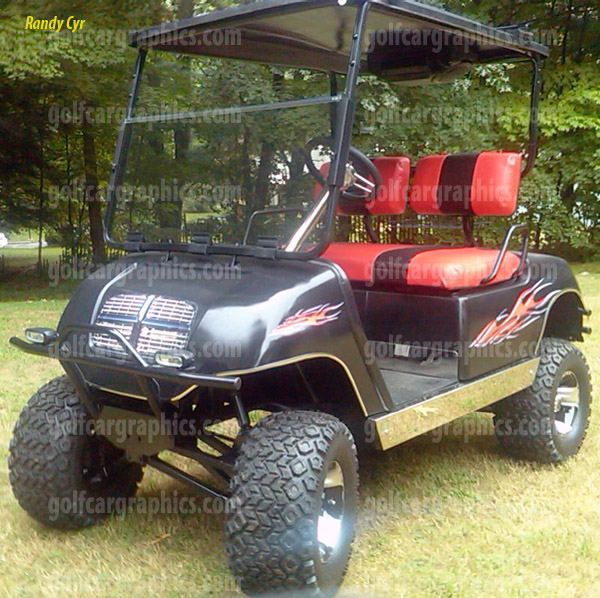 Custom golf cart grill decal- Dodge Ram | Golfcargraphics.com